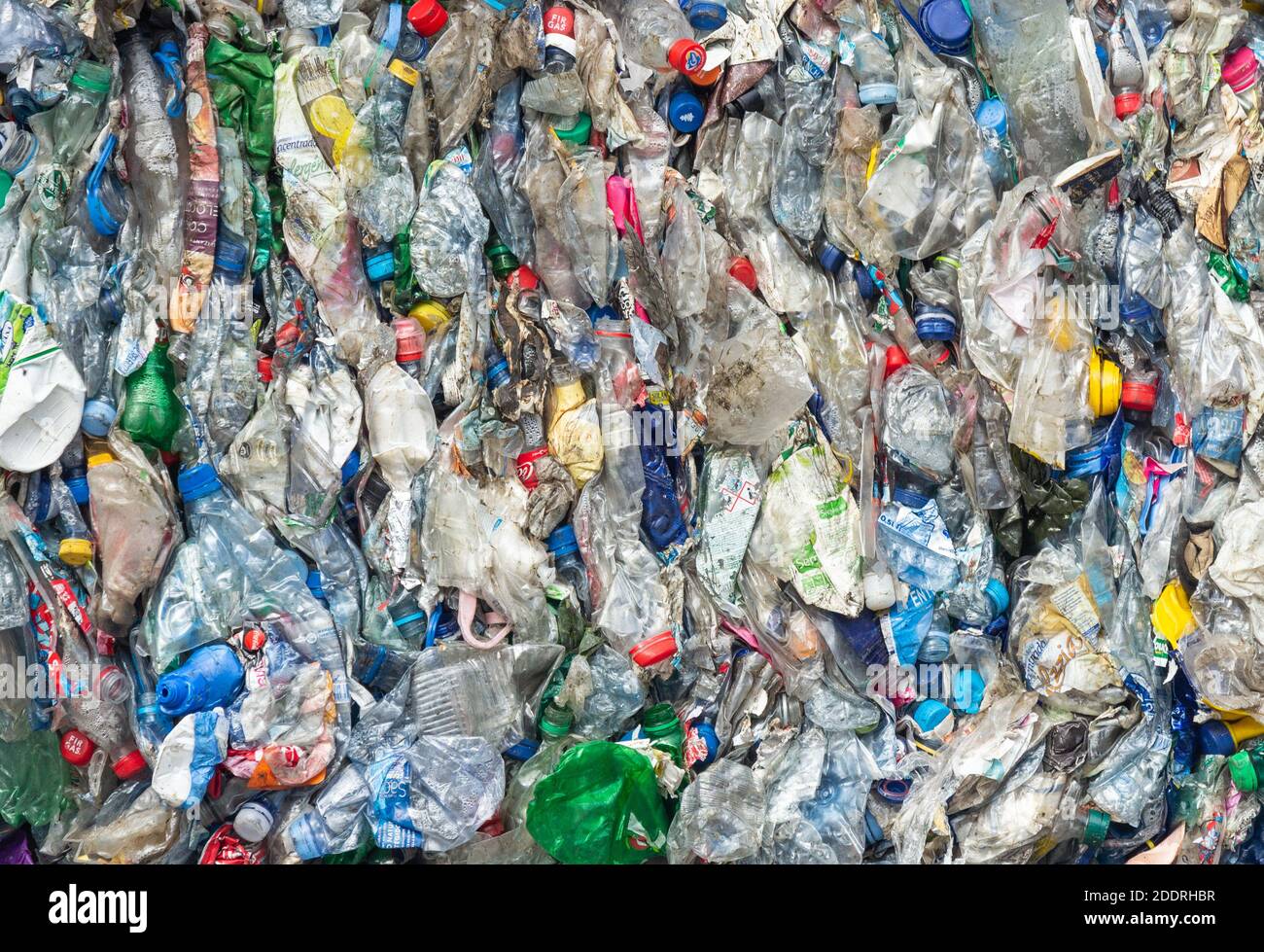 Plastic waste, part of an exhibition to highlight the daily use of ...