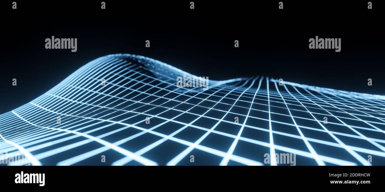 Wireframe Structure Modern Abstract Grid Virtual Background Digital Technology Science Or