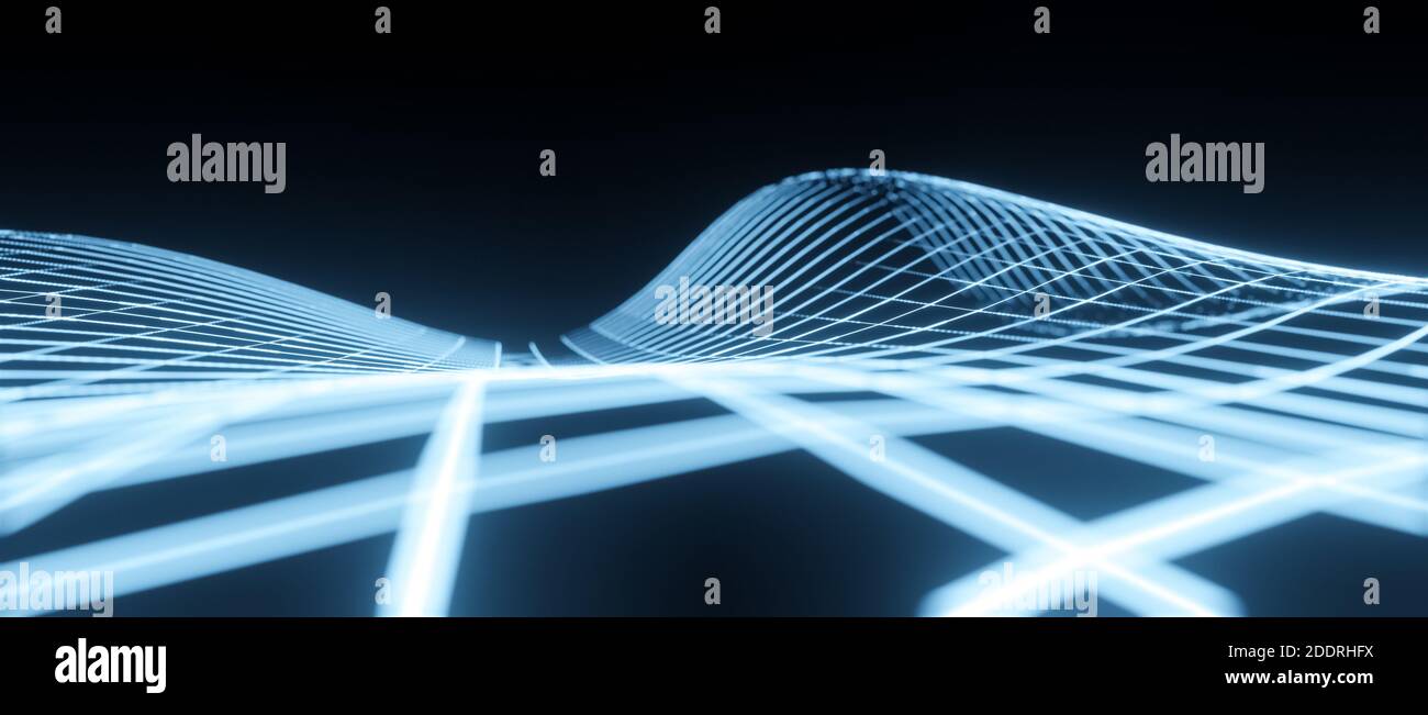 Wireframe Structure Modern Abstract Grid Virtual Background Digital Technology Science Or