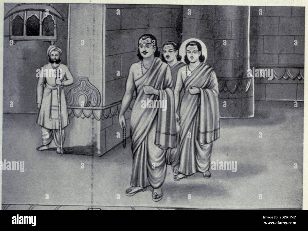 Krisna, Arjuna And Bhima in the palace of Jarasadha Stock Photo - Alamy