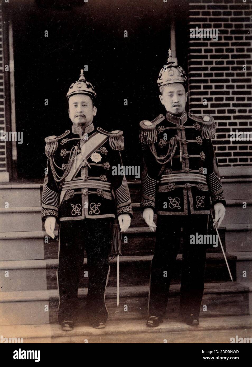 Korean Emperor Gojong and Crown Prince Yi Cheok Stock Photo - Alamy