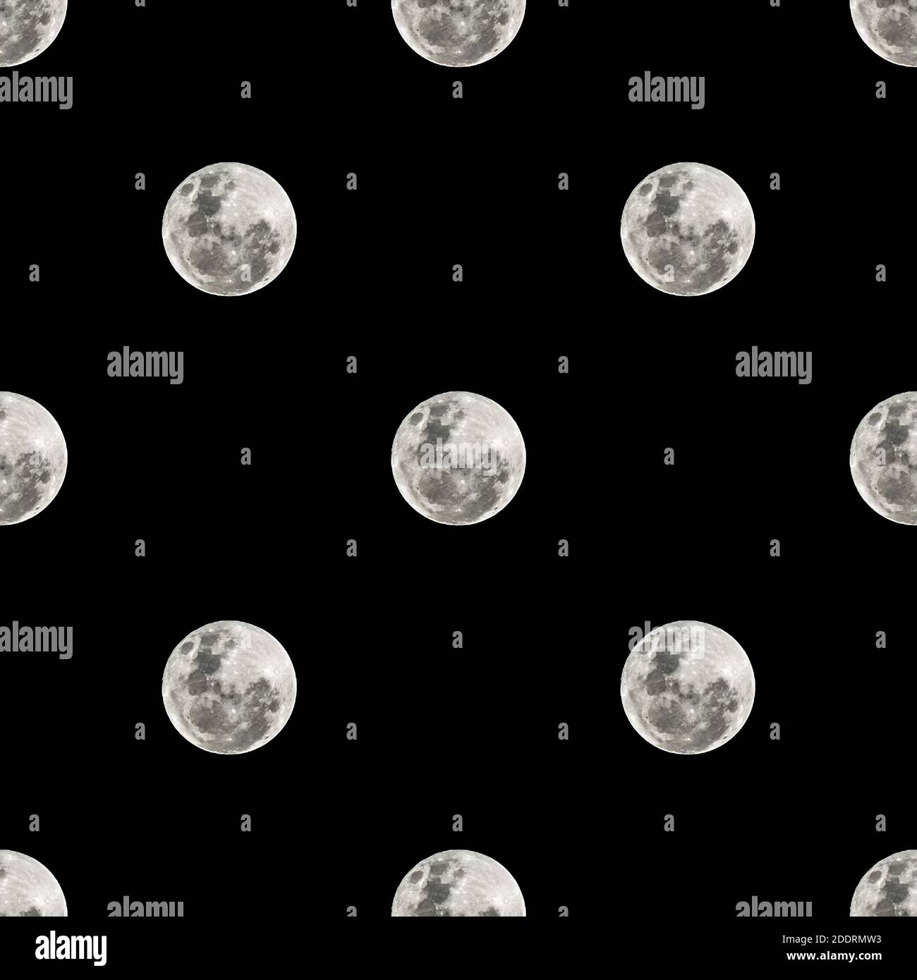 Conversational seamless pattern design full moon photo motif in black ...