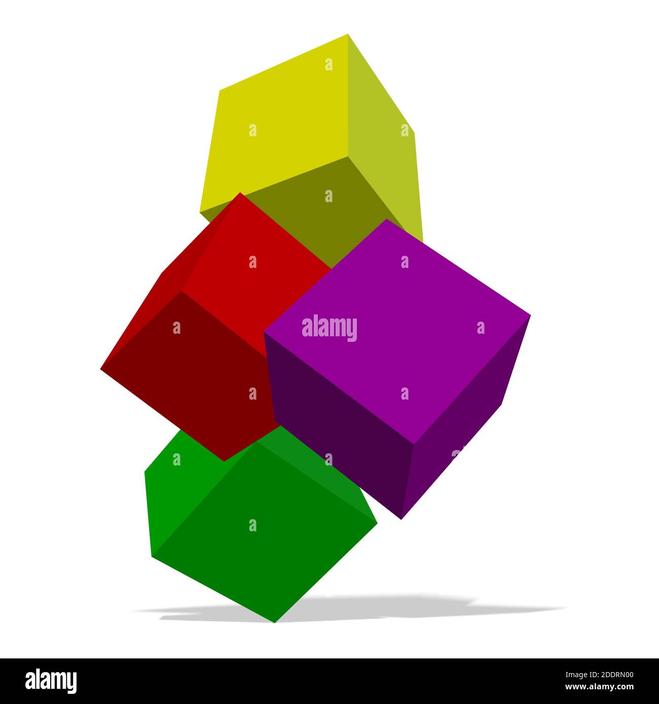 Colorful cuboids against white background, 3d illustration Stock Photo ...