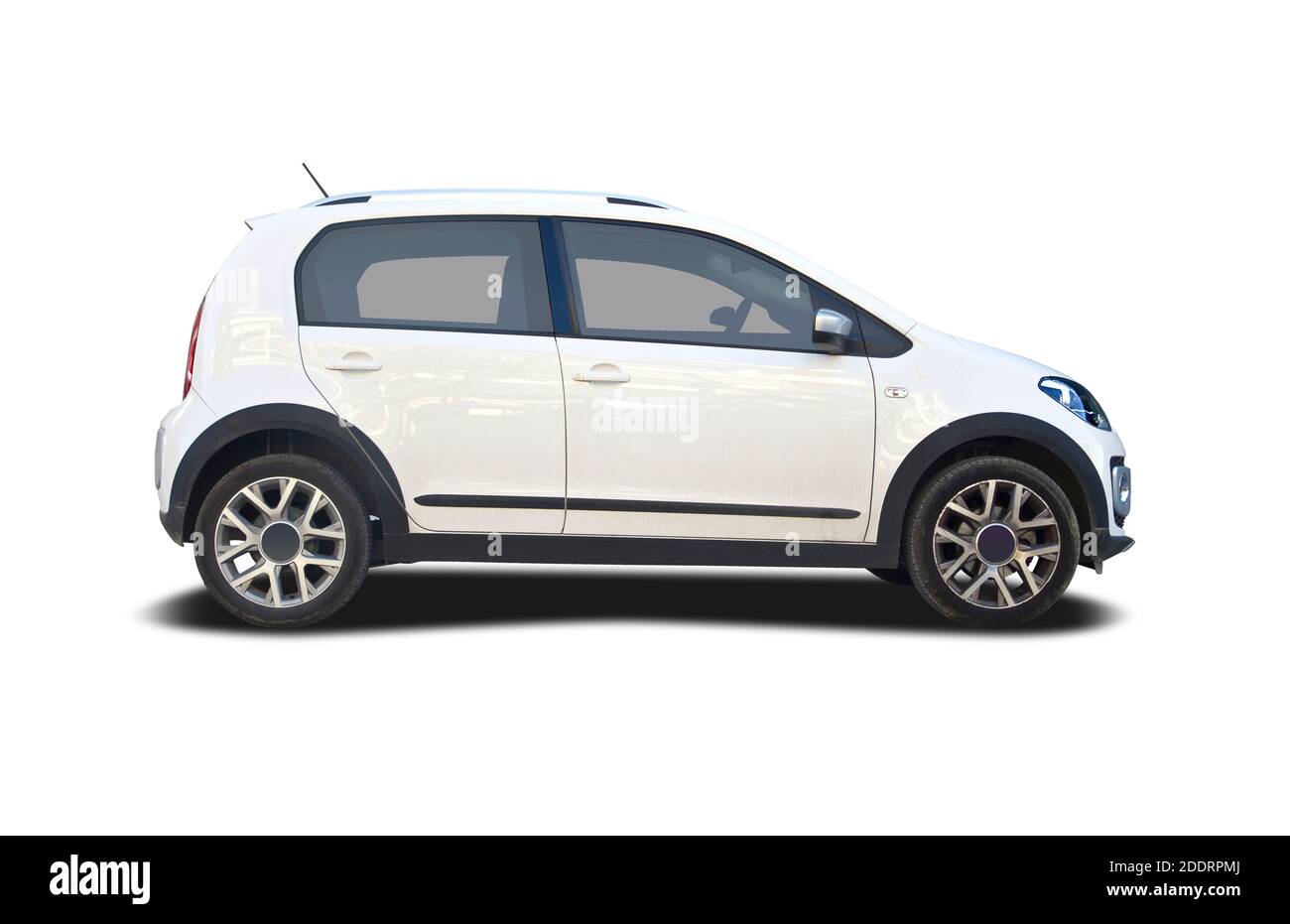 Small hatchback city car side view isolated on white background Stock ...