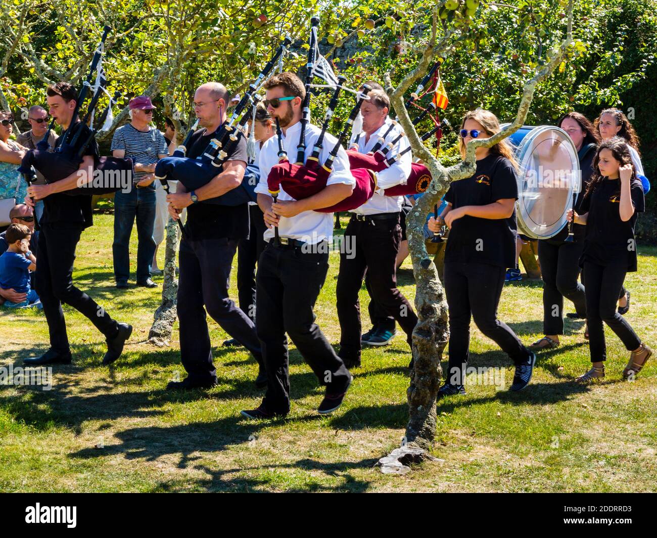 Traditional Breton band performing on the 15 August Public Holiday in ...