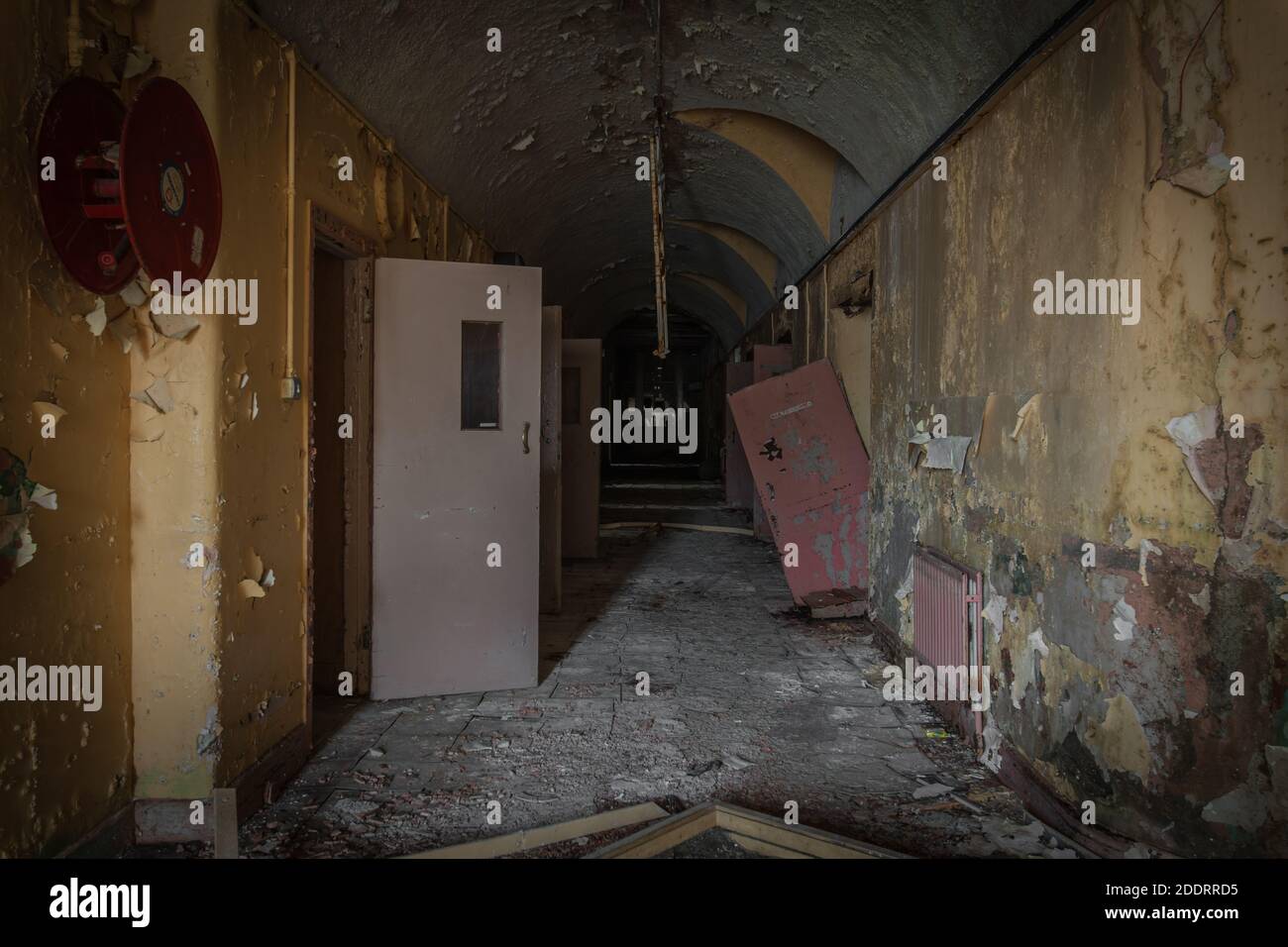 Many of the corridors used to house the patients are windowless. CREEPY ...