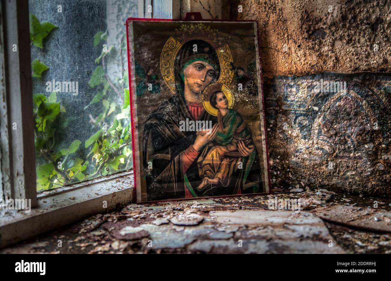 Religious images are dotted around the asylum. CREEPY images have ...