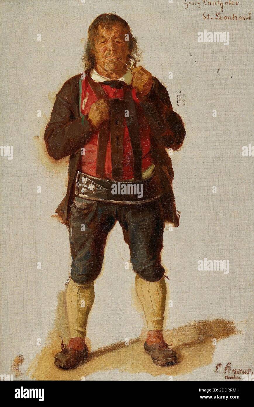 Ludwig Knaus - Portrait of Georg Lanthaler, St. Leonhard Stock Photo ...