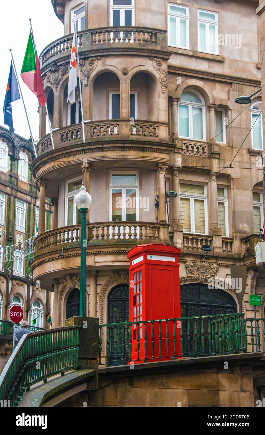 Portuguese telephone box hi-res stock photography and images - Alamy