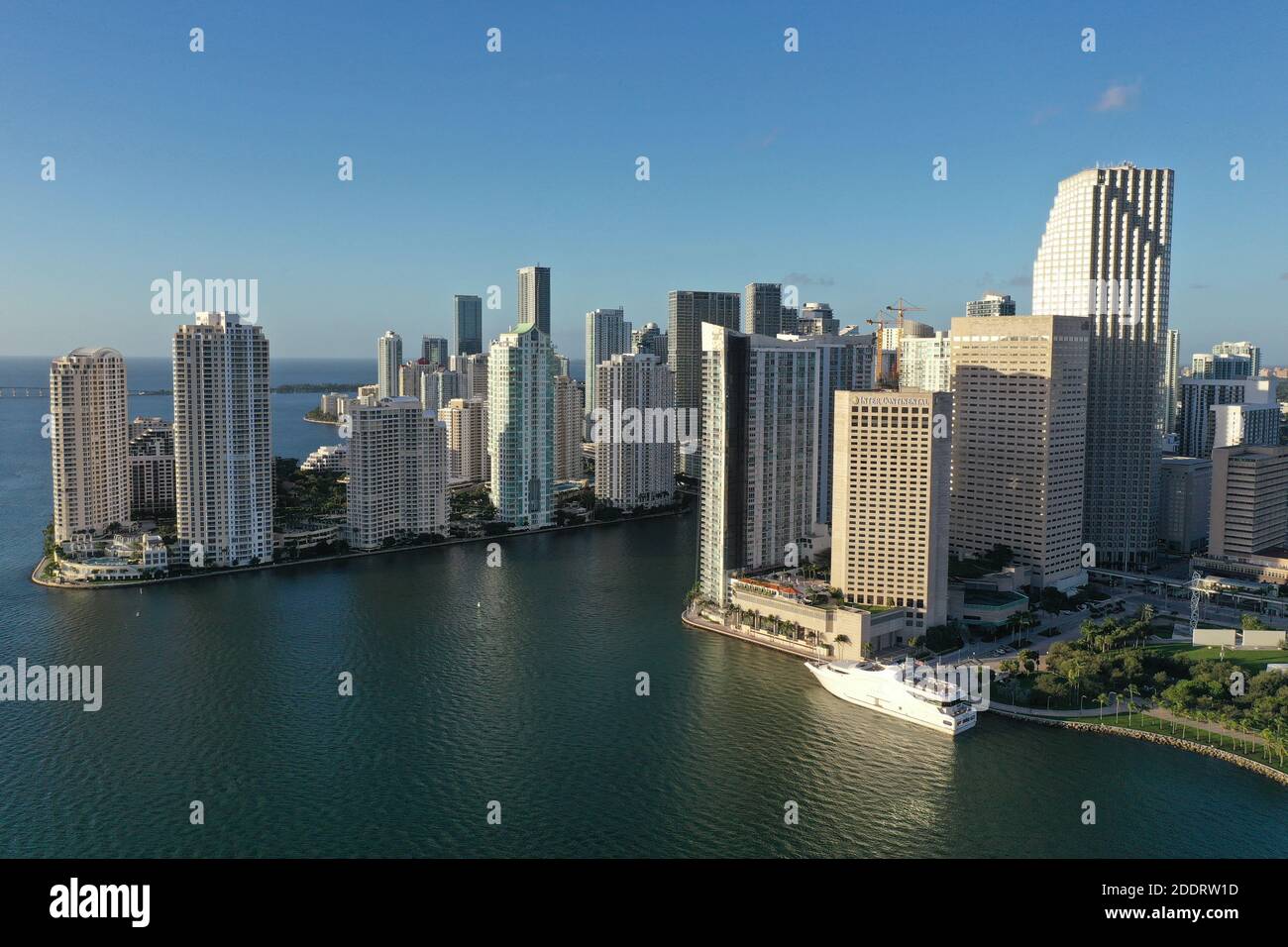 Bayfront park miami aerial hi-res stock photography and images - Alamy