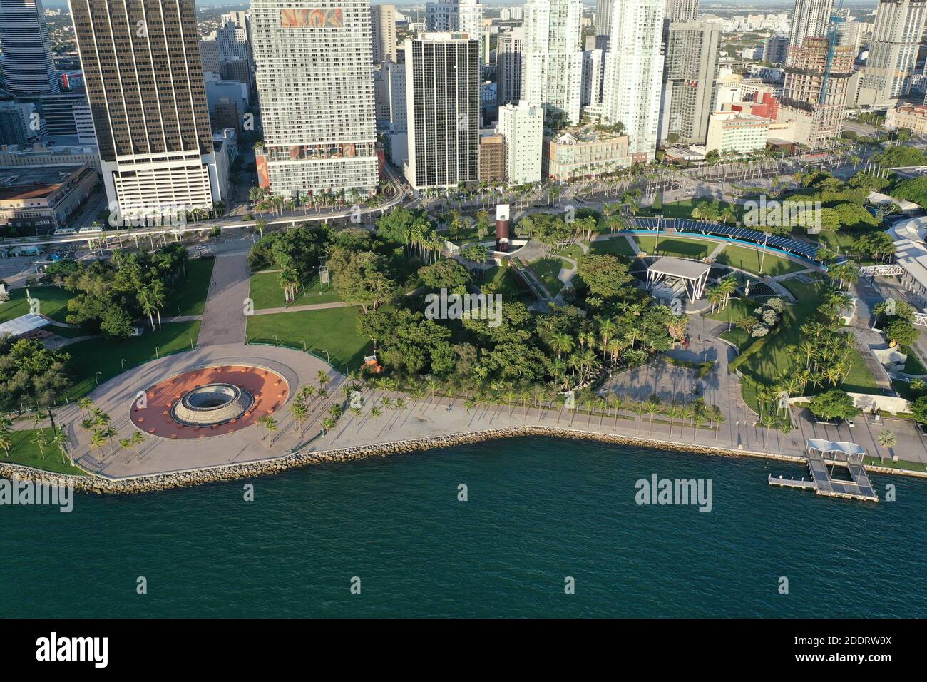 Bayfront park miami aerial hi-res stock photography and images - Alamy