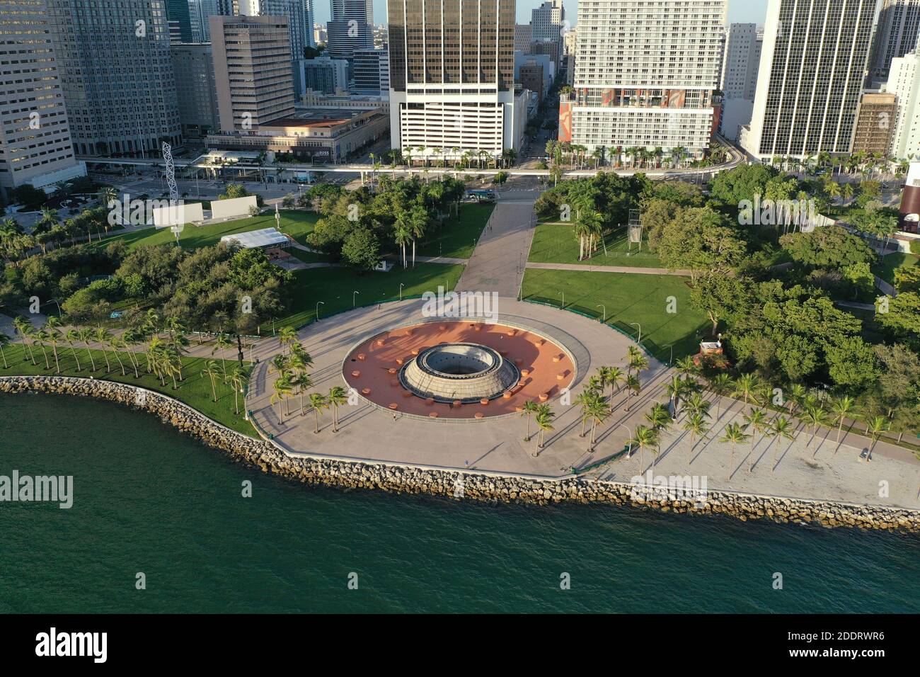 Bayfront park miami aerial hi-res stock photography and images - Alamy