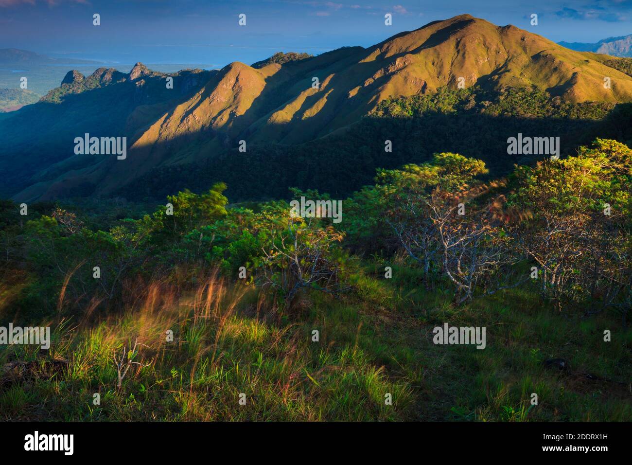 Beautiful Panama landscape in evening sunlight in the mountains of ...