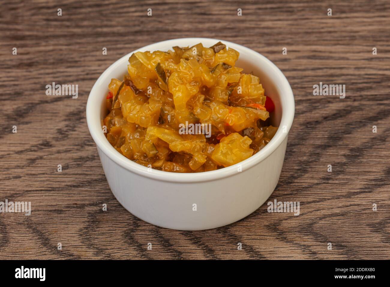 Relish sauce with cucumbers and mustard seeds Stock Photo - Alamy