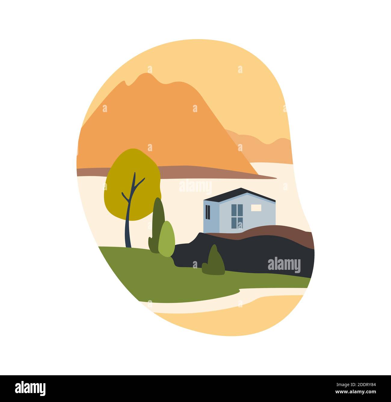 Rural house scenic exterior Cut Out Stock Images & Pictures - Alamy