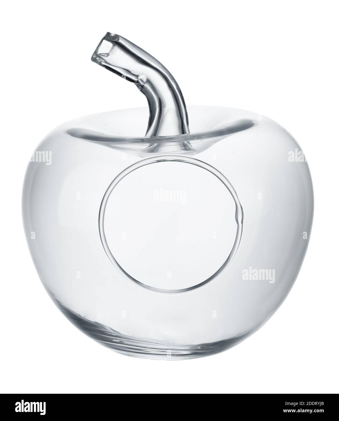 Apple-shaped glass fruit bowl isolated on white Stock Photo - Alamy