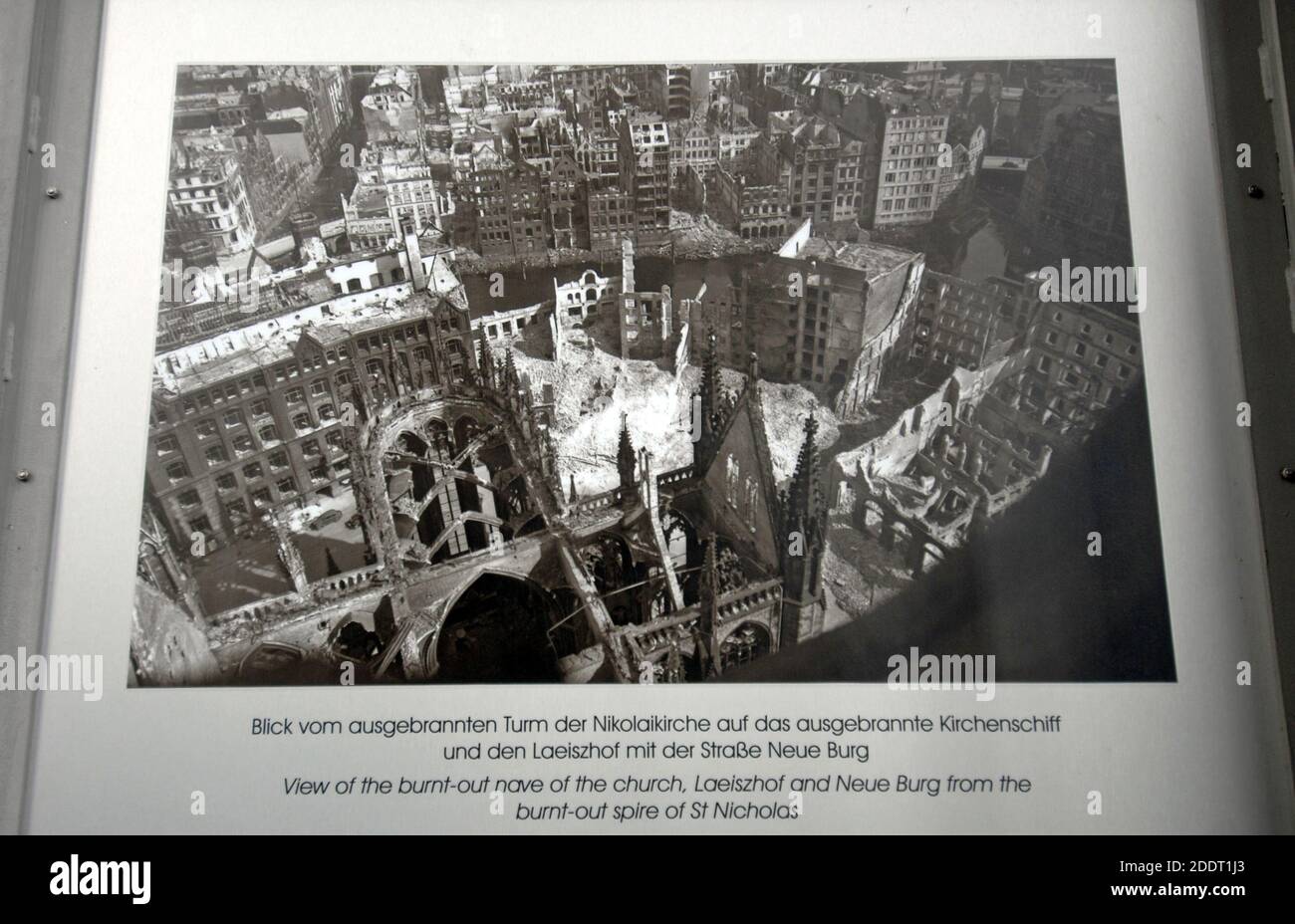 Saint Nicholas cathedral destroyed by bombing during the Second World ...
