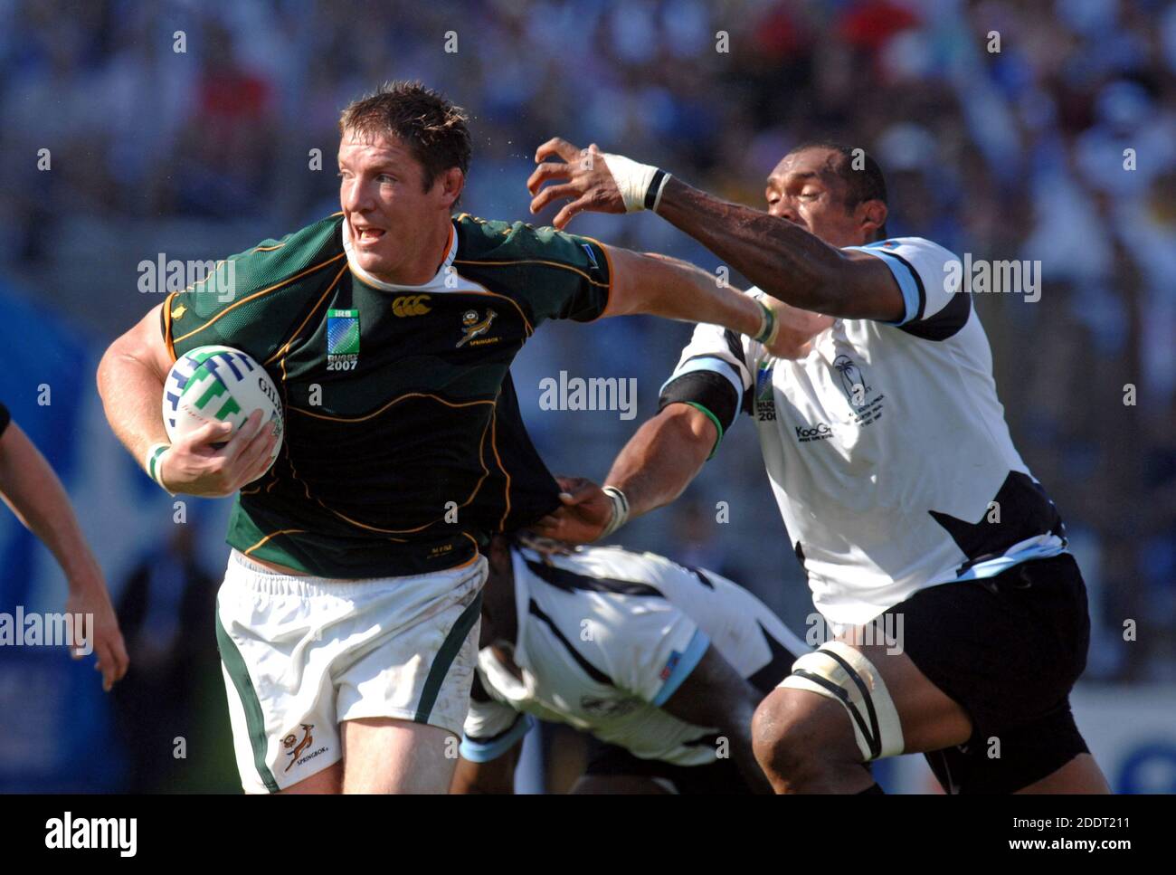 Rugby player Bakkies Botha of South Africa, runs with the ball during ...
