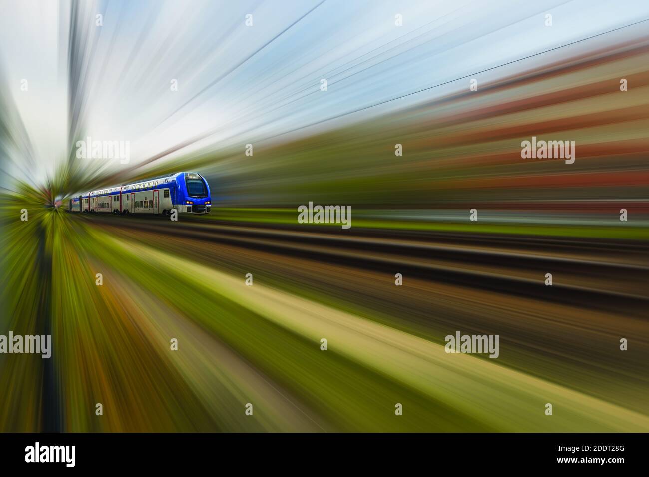 Blurred abstract electric train hi-res stock photography and images - Alamy
