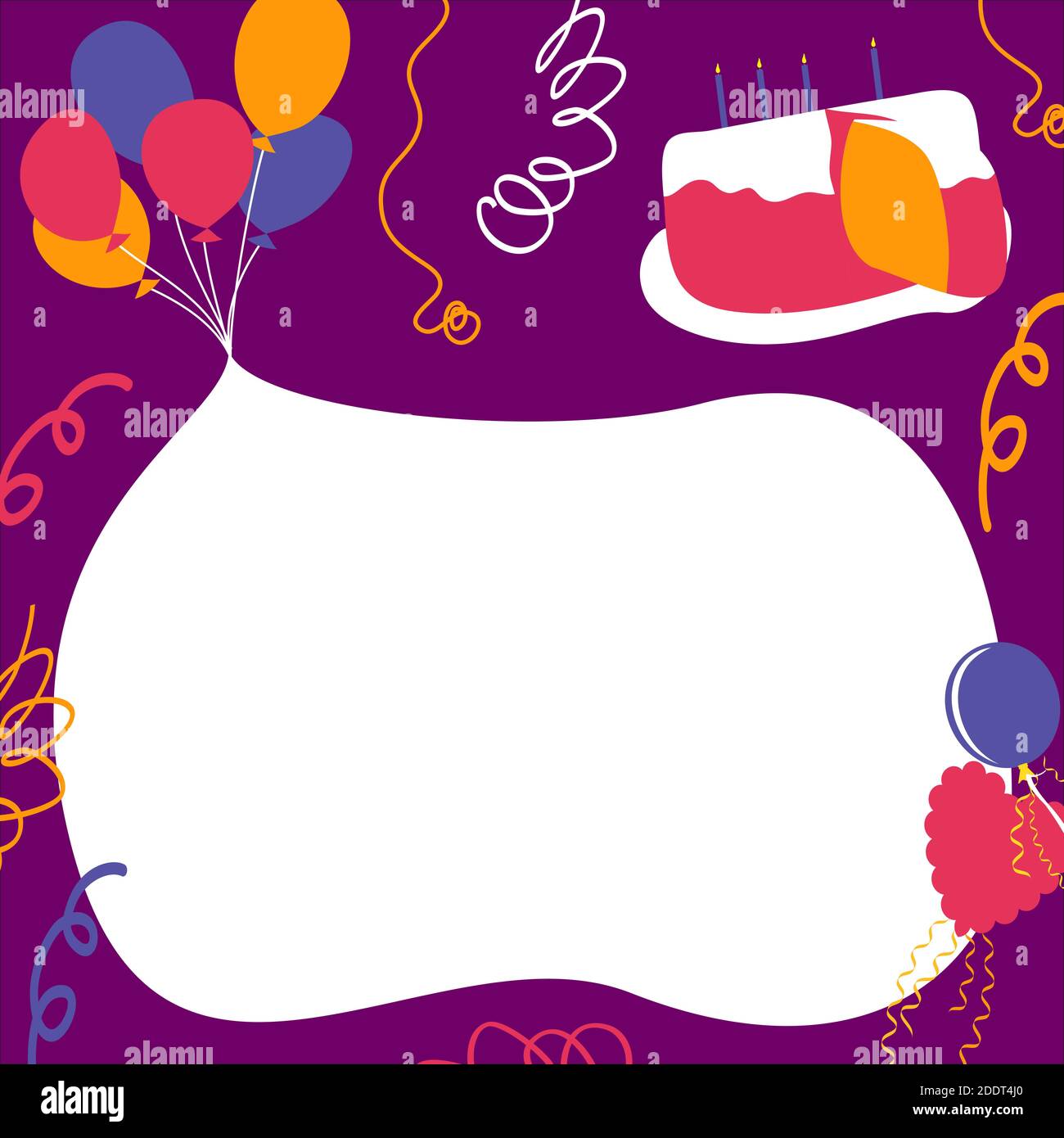 Birthday frames. Celebration. Vector in square Stock Vector Image & Art ...