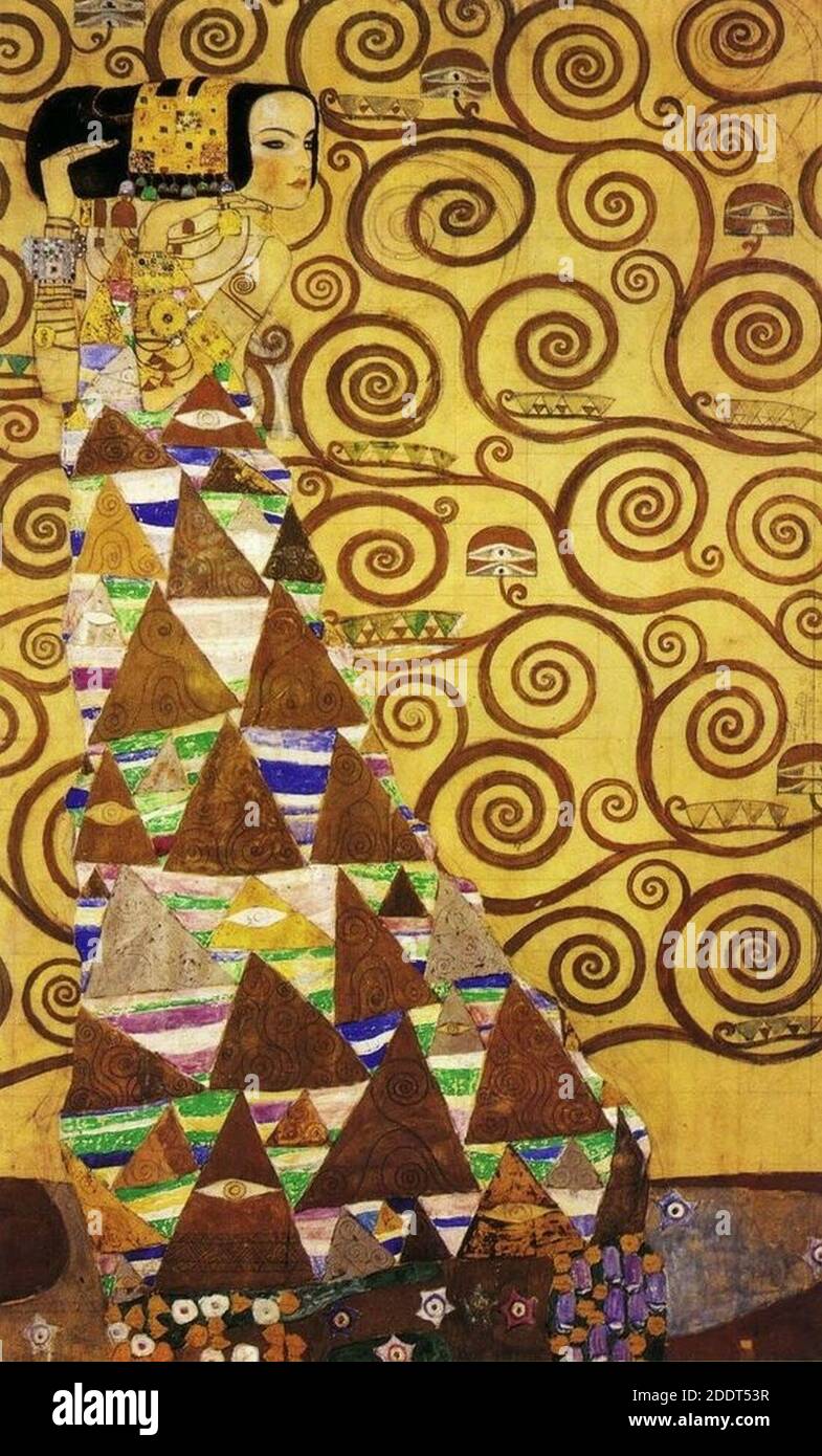 Klimt, Stoclet Fries, Erwartung Stock Photo - Alamy