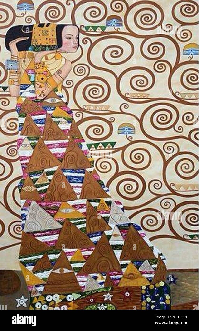 Klimt Erwartung Stoclet Fries Stock Photo - Alamy