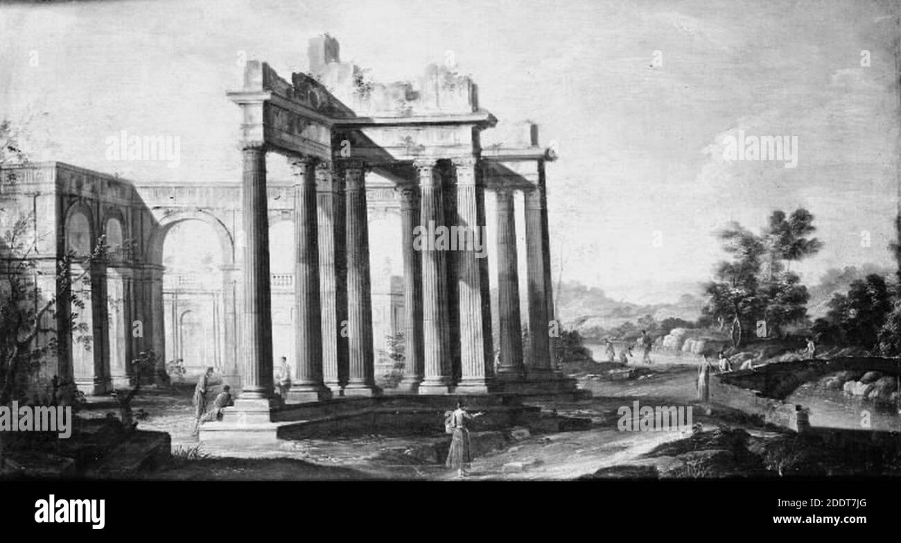 Landscape of ruins Black and White Stock Photos & Images - Alamy