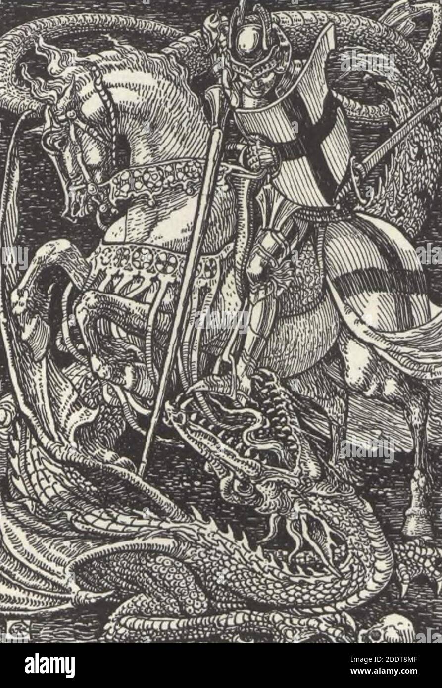 Knight, lance and dragon art from Spenser's ‘Faerie Queen‘ - The art of ...