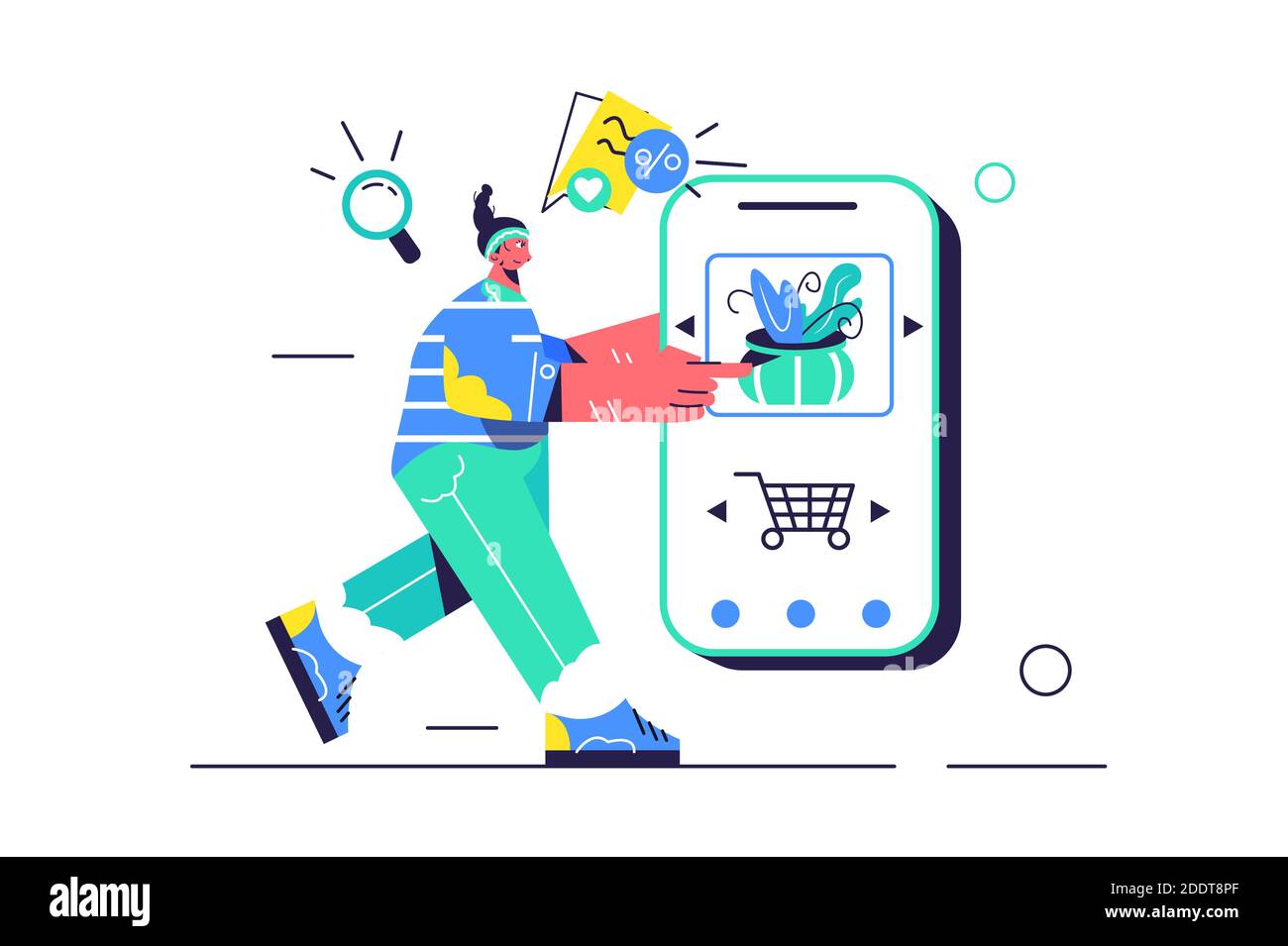 Girl in retail Stock Vector Images - Alamy