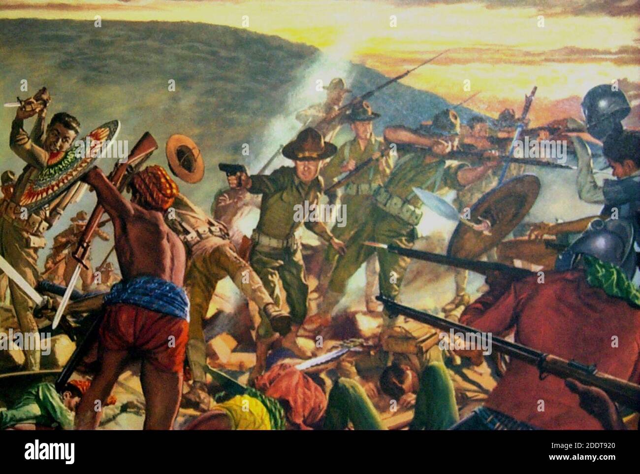 Knocking Out the Moros. DA Poster 21-48 Stock Photo - Alamy