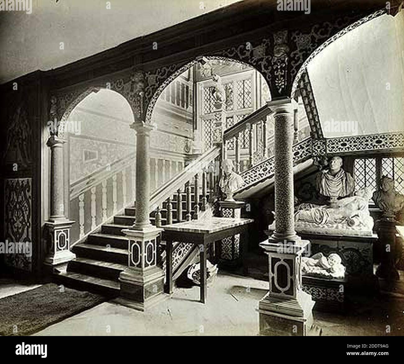 Knole - grand staircase Stock Photo - Alamy