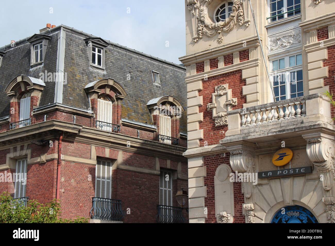 brick buildings in lisieux in normandy (france Stock Photo - Alamy