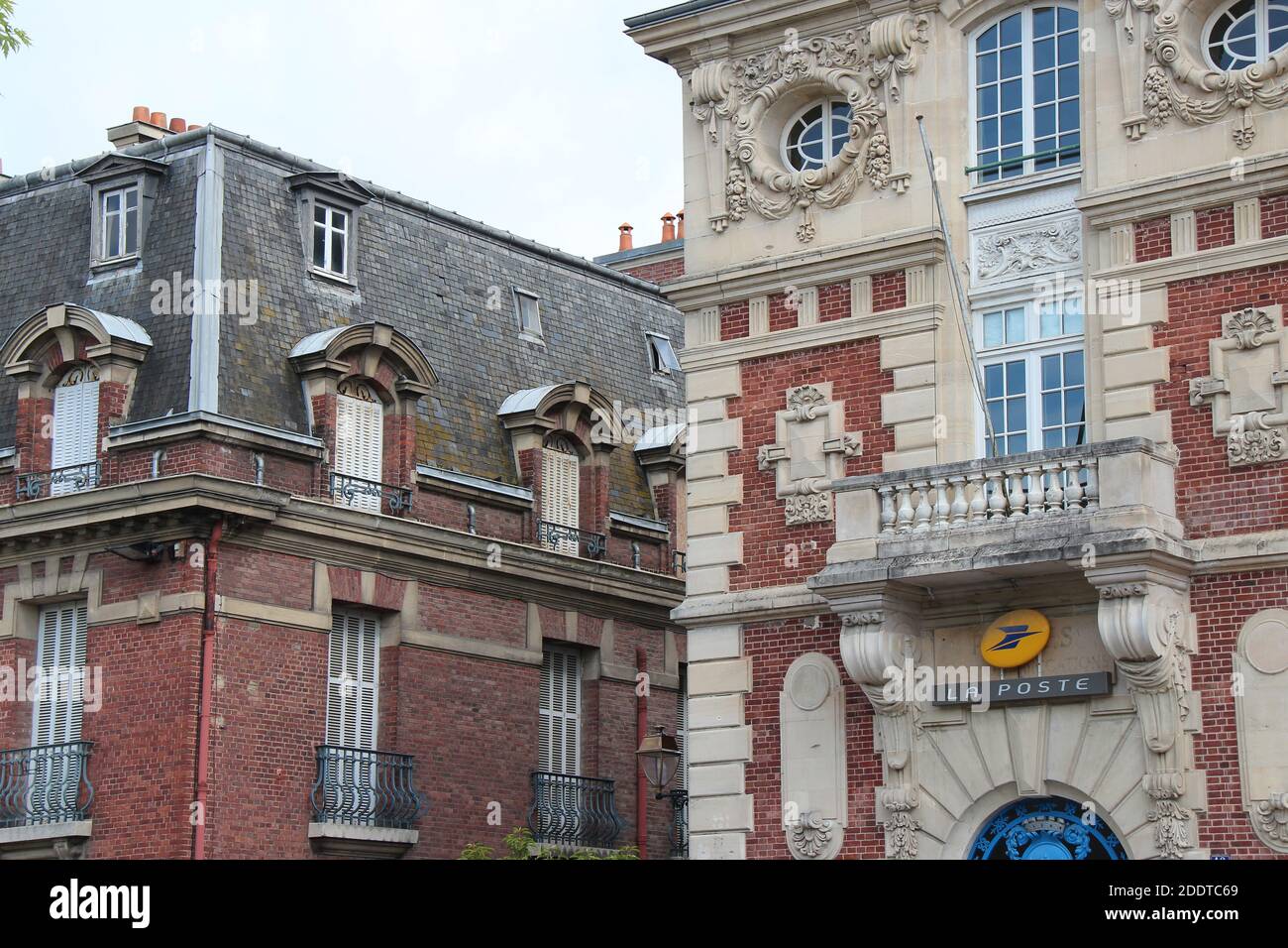 brick buildings in lisieux in normandy (france Stock Photo - Alamy
