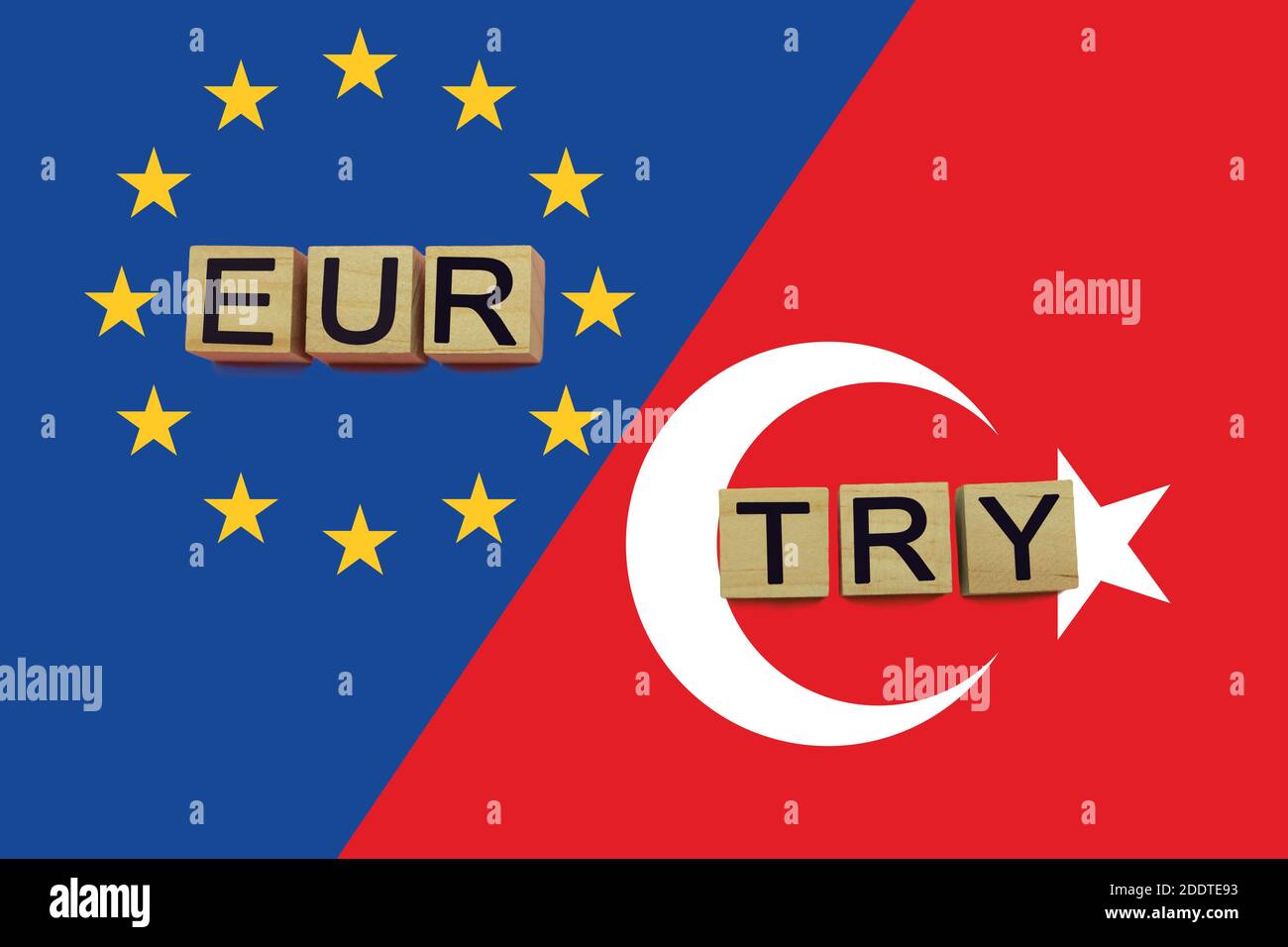 European And Turkish Currencies Codes On National Flags Background EUR european-and-turkish-currencies-codes-on-national-flags-background-eur