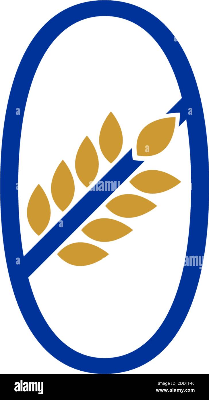 Number 0 combined with wheat icon logo design illustration Stock Vector ...