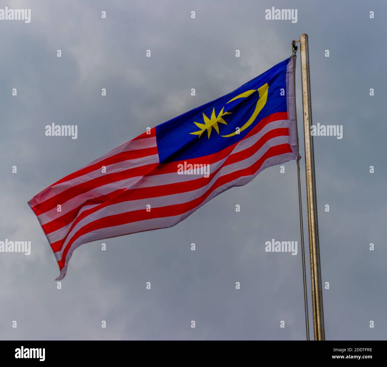 Malaysian flag taken at the Cenotaph War Memorial in Georgetown, the ...