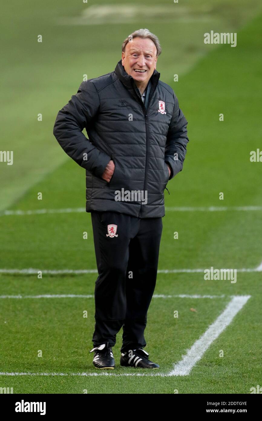 Middlesbrough manager Neil Warnock during the Sky Bet Championship ...