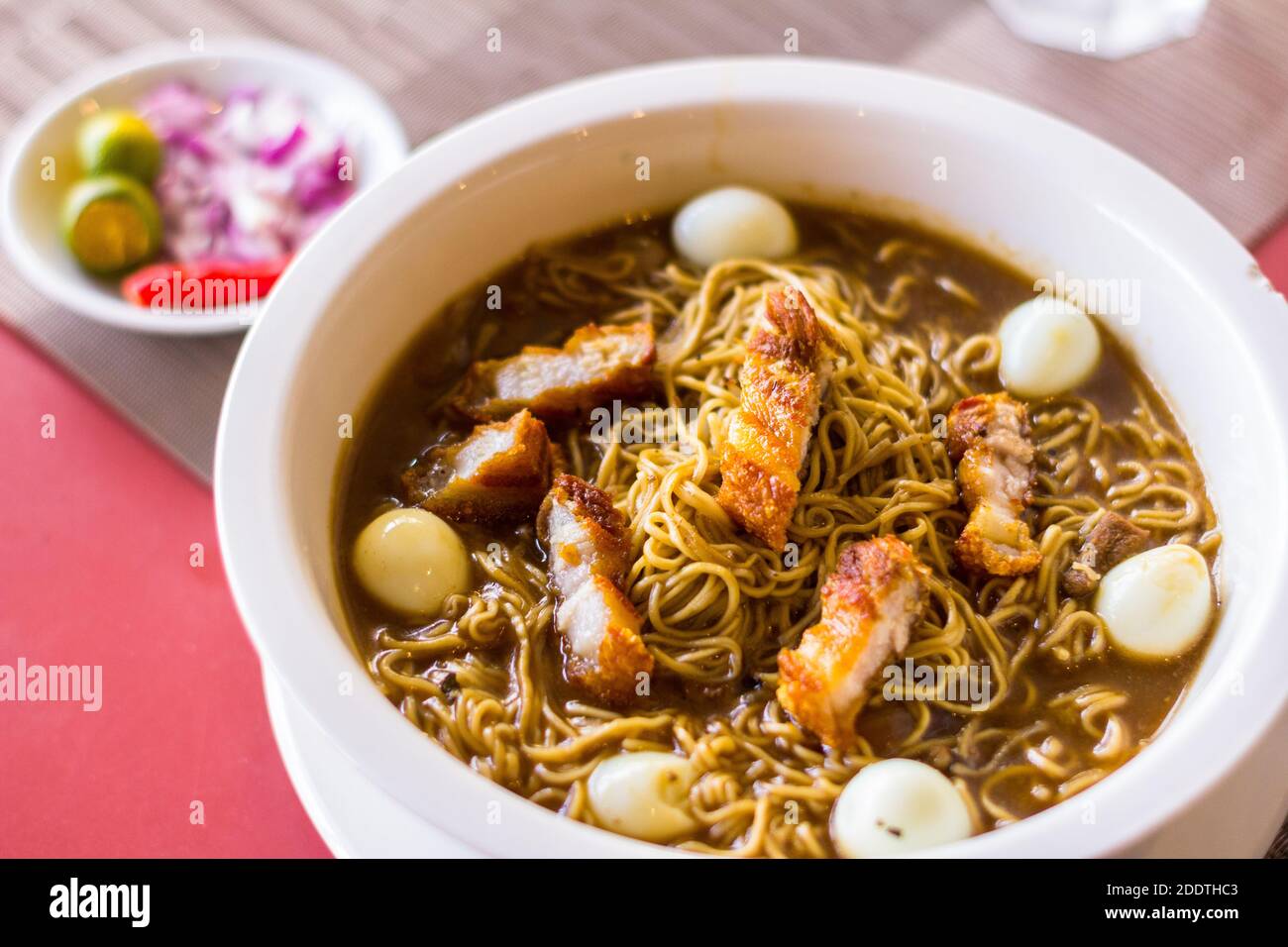 A bowl of a regional noodle dish called pansit cabagan at a local ...