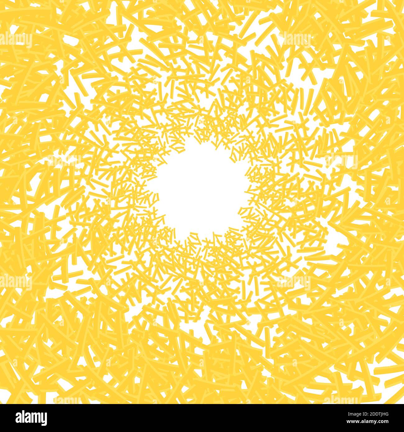 Yellow French Fries Pattern. Fry Potato Chips on White Background ...