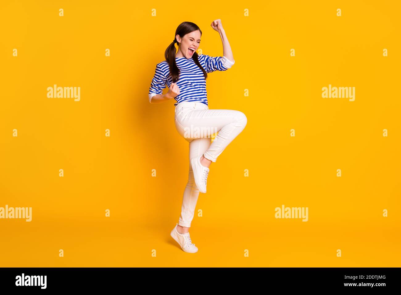 Full length body size view of her she nice attractive pretty lovely ...