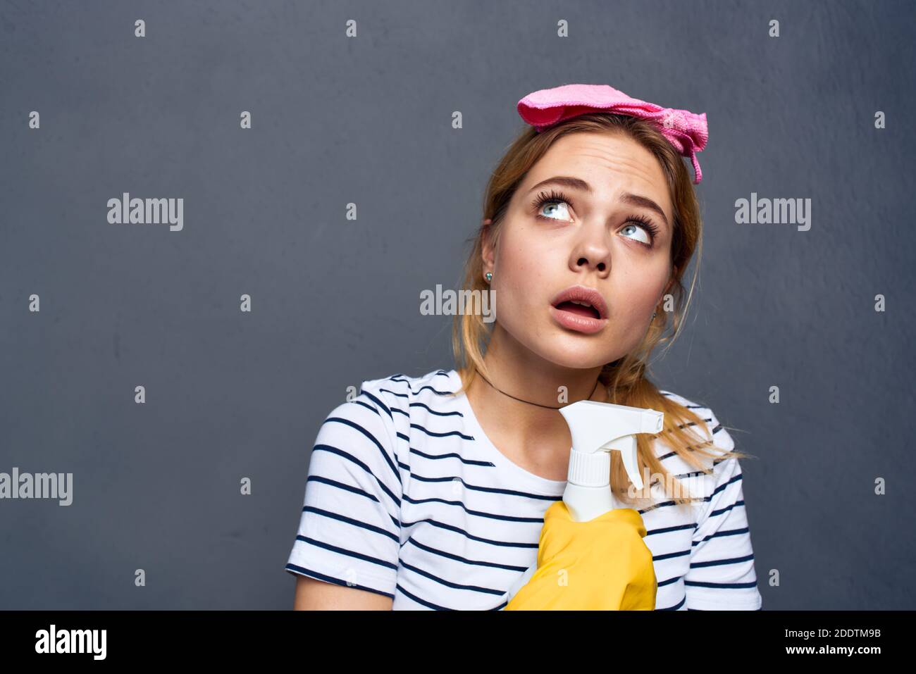 Cleaning lady detergent pink hi-res stock photography and images - Alamy