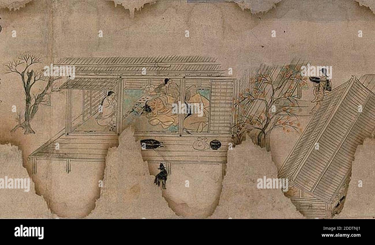 Kokawadera engi emaki - scroll 4a Stock Photo - Alamy