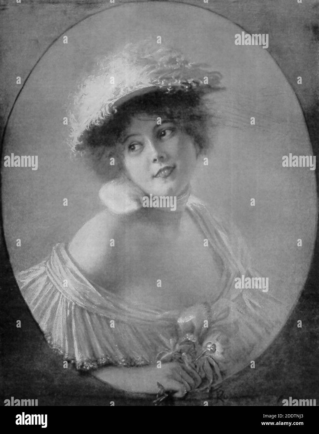 Kokette Dame (Franz Ruß Stock Photo - Alamy