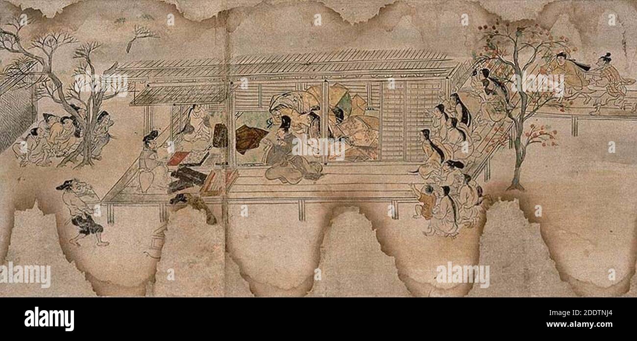 Kokawadera engi emaki - scroll 4c Stock Photo - Alamy