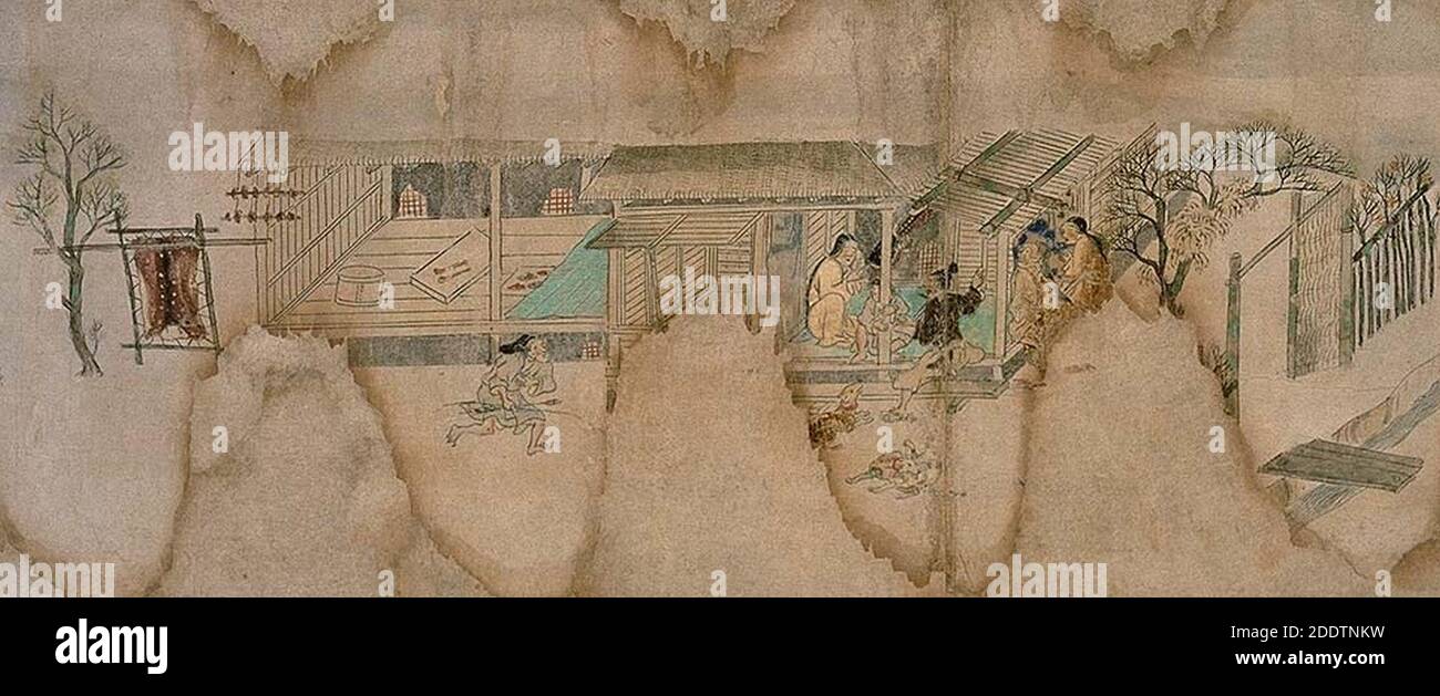 Kokawadera engi emaki - scroll 2c Stock Photo - Alamy