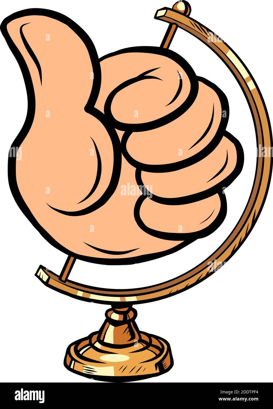 Globe sign human hand Stock Vector Images - Alamy