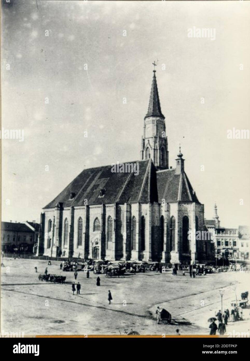 Kolozsvar Szent Mihaly templom 1896 Stock Photo - Alamy