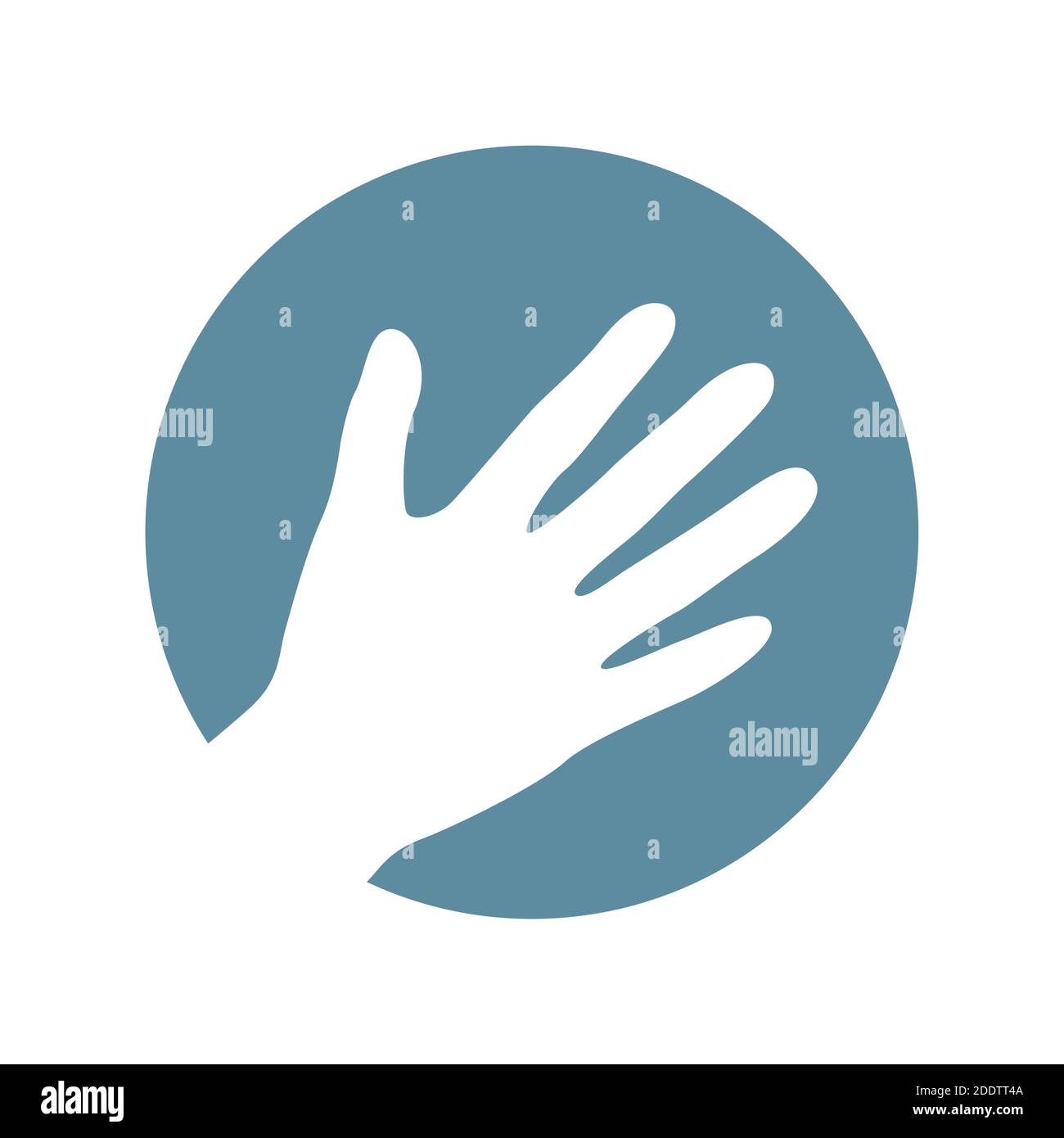 human hand icon in a circle isolated vector illustration EPS10 Stock ...