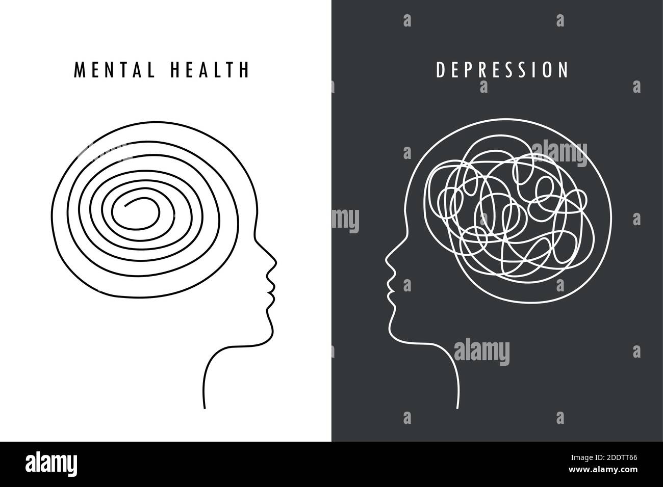 Depression brain hi-res stock photography and images - Alamy