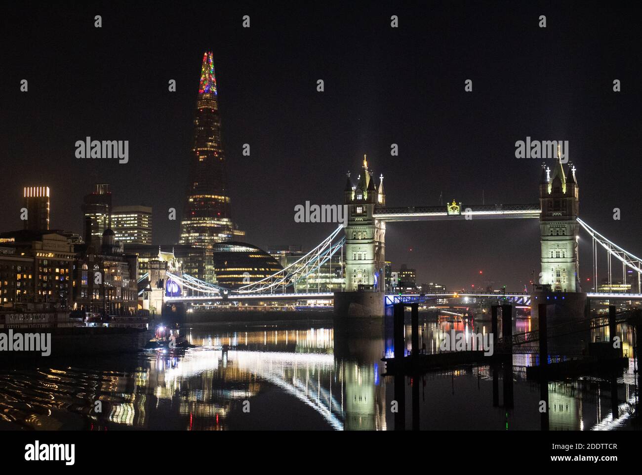 The Shard, in central London, is illuminated for a new Christmas light ...